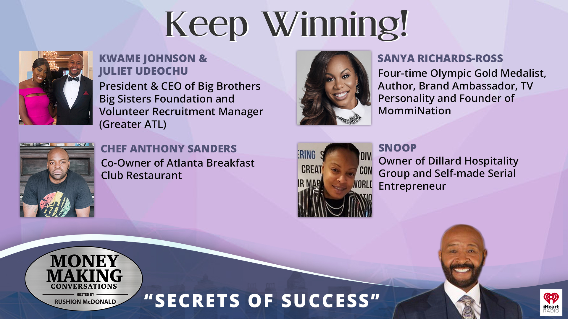 Money Making Conversations: Sanya Richards-Ross, Snoop, Chef Anthony ...