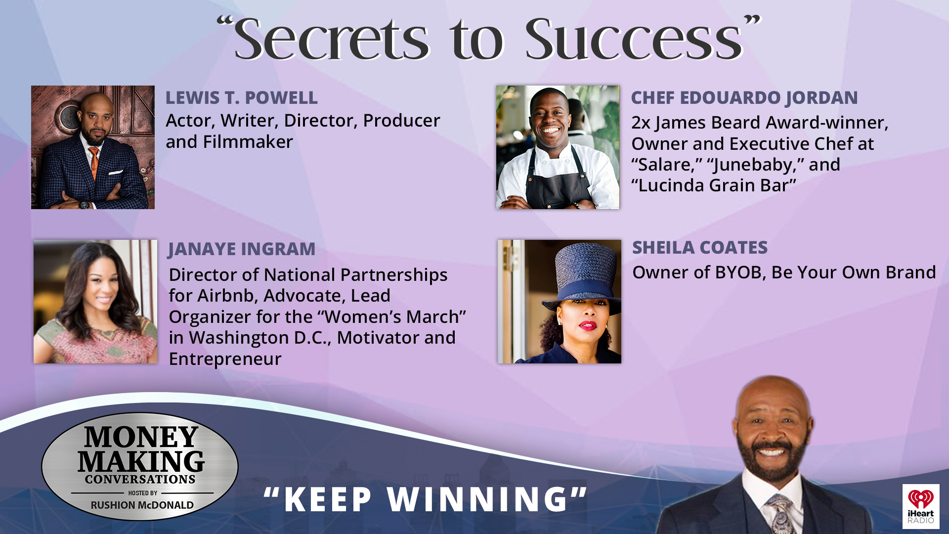 Lewis T. Powell, Chef Edouardo Jordan, Janaye Ingram & Sheila Coates ...