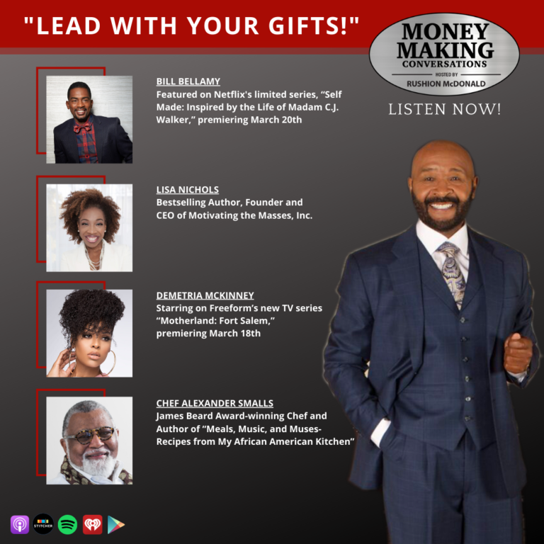 Bill Bellamy, Lisa Nichols, Demetria McKinney & Chef Alexander Smalls ...